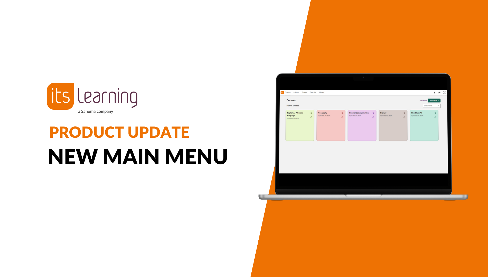 Product update: redesigned main menu